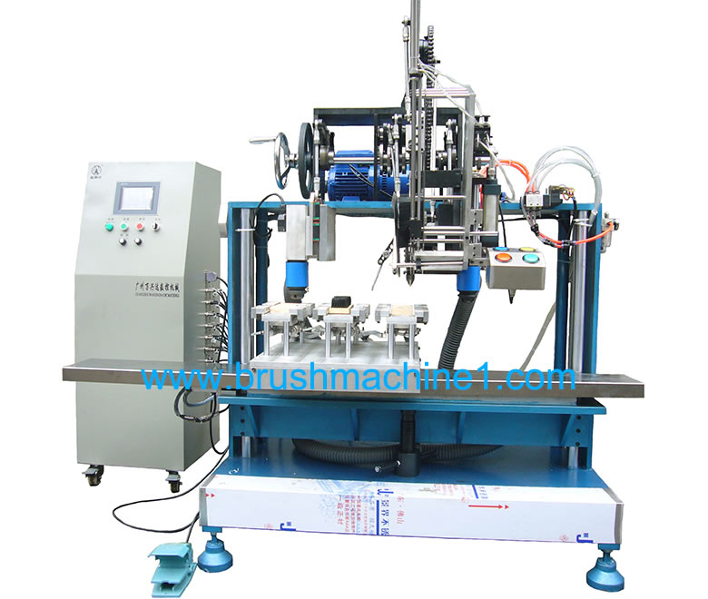 wood brush machine, 2-axis wood brush making machine