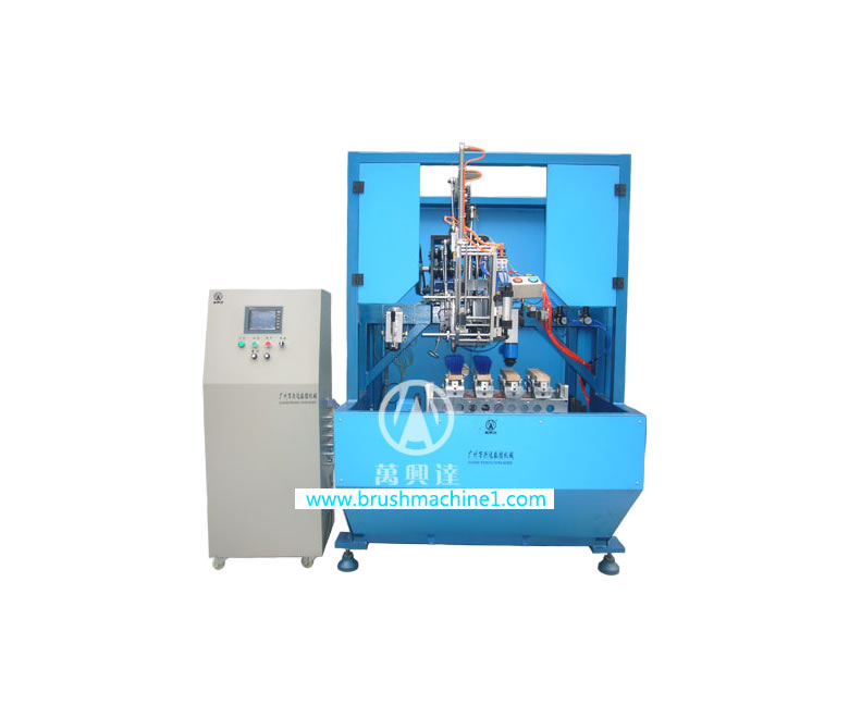 broom machine, 5-axis 2-head plastic/wood broom making machine